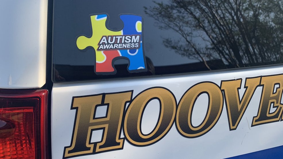 Hoover Police Department adds autism awareness decals to patrol cars | WBMA