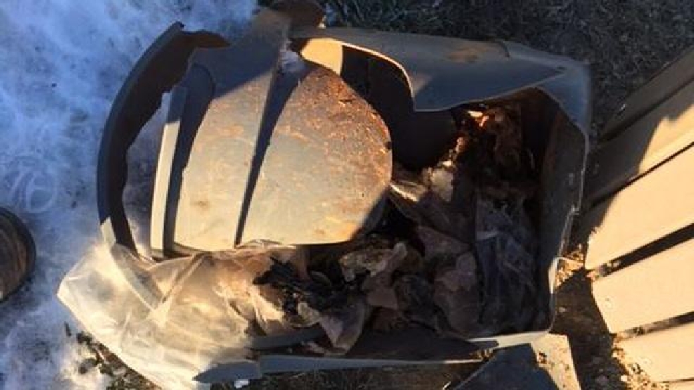 Trash cans destroyed by explosives | WMSN