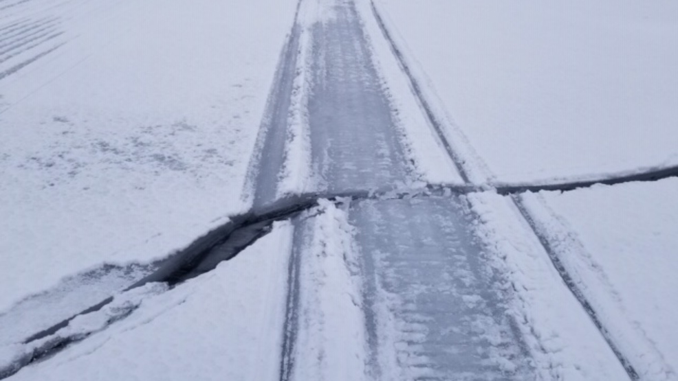 Pressure cracks in ice starting to form on area lakes and rivers | WPBN